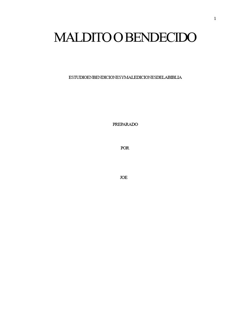 Maldiciones y Bendiciones | PDF | Maldición | Abrahán
