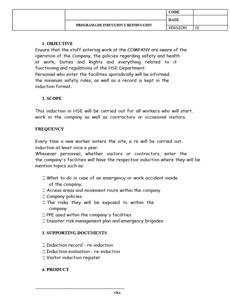 Induction and Re-Induction Program in HSE OK. | PDF | Occupational ...
