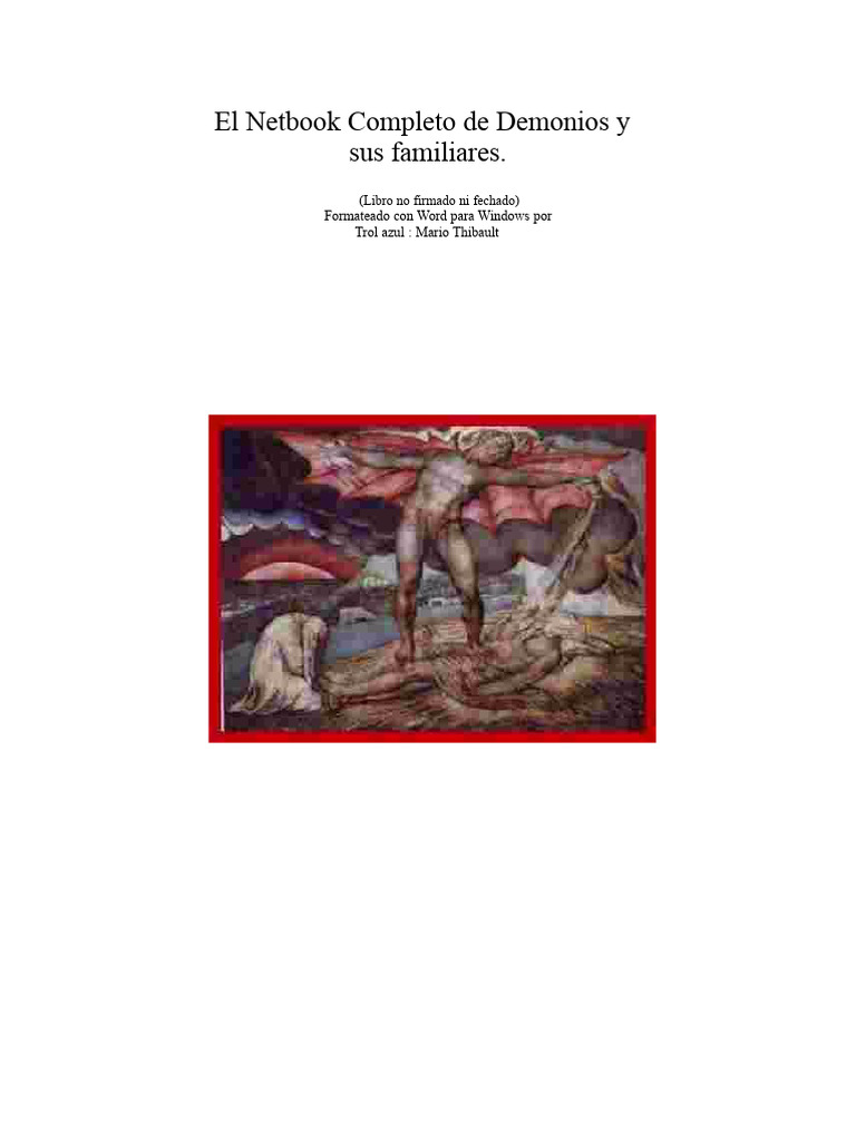 Demonios | PDF | Demonios | Hombres lobo