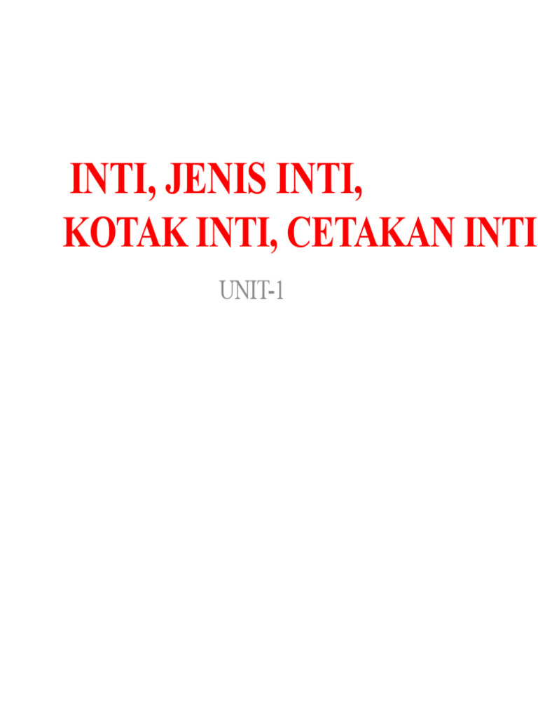 1.4-Core, Jenis Inti, Kotak Inti, Cetakan Inti | PDF