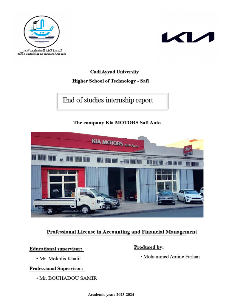 Internship Report: Kia Motors Safi 2023 | PDF | Sales | Motor Vehicle