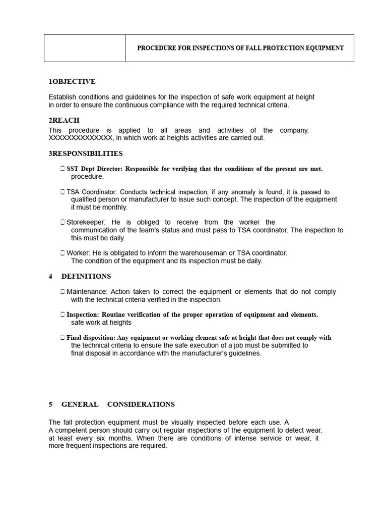 Fall Protection Equipment Inspection Guide | PDF | Rope | Wear