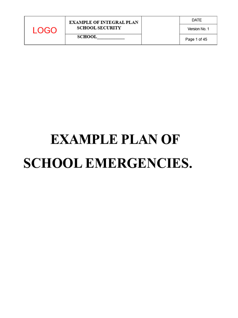 Comprehensive School Security Plan | PDF | Firefighter | Emergency ...