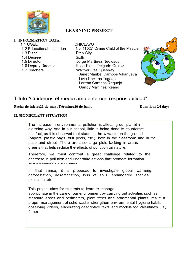 Project 2018 - 6th Grade | PDF | Knowledge | Scientific Method