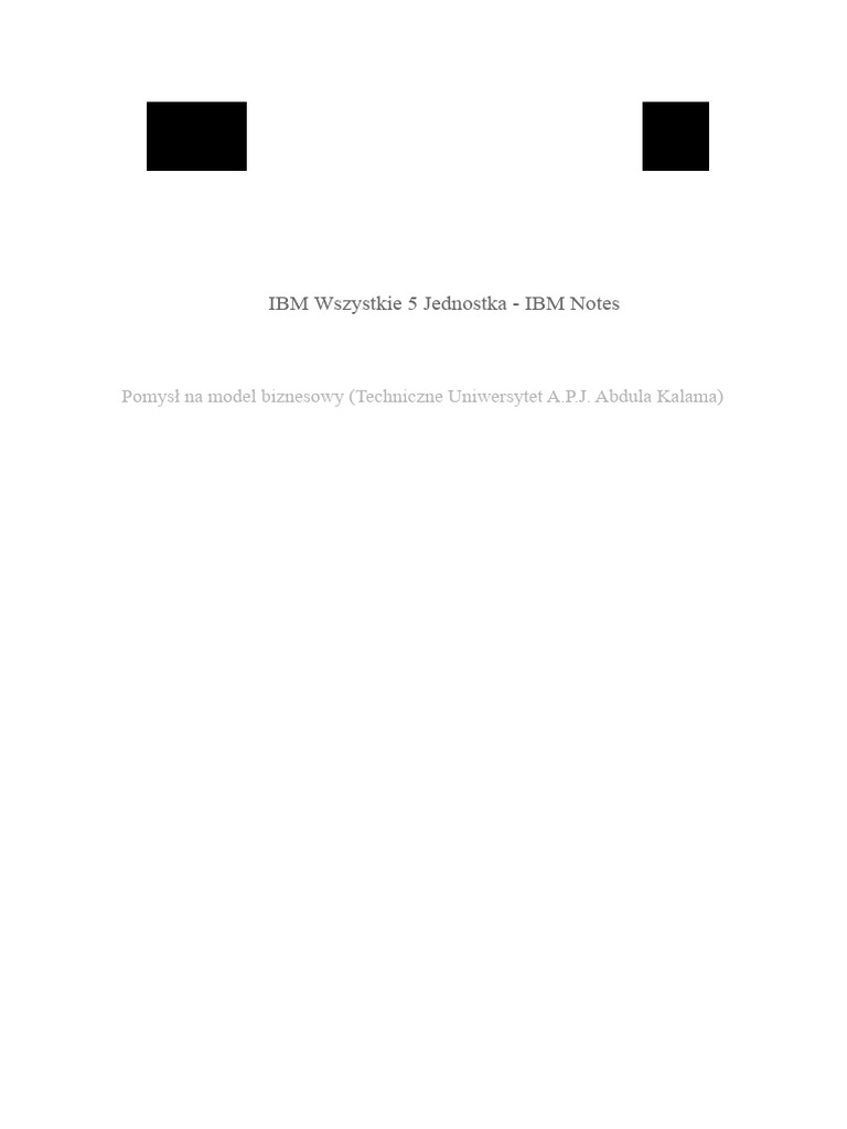 Ibm All 5 Jednostka Ibm Notes | PDF