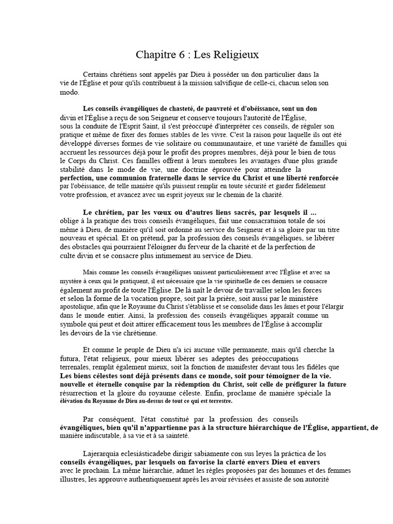 La Vie Religieuse et les Conseils Évangéliques | PDF | Église ...