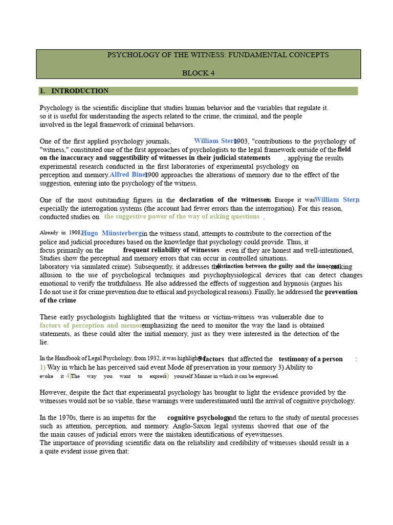 Witness Psychology: Accuracy and Credibility | PDF | Witness | Psychology