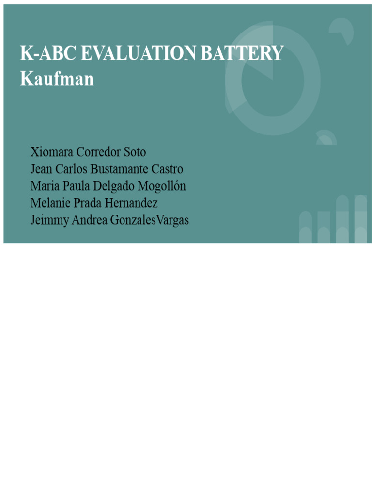 K-Abc Kaufman Assessment Battery | PDF | Validity (Statistics ...