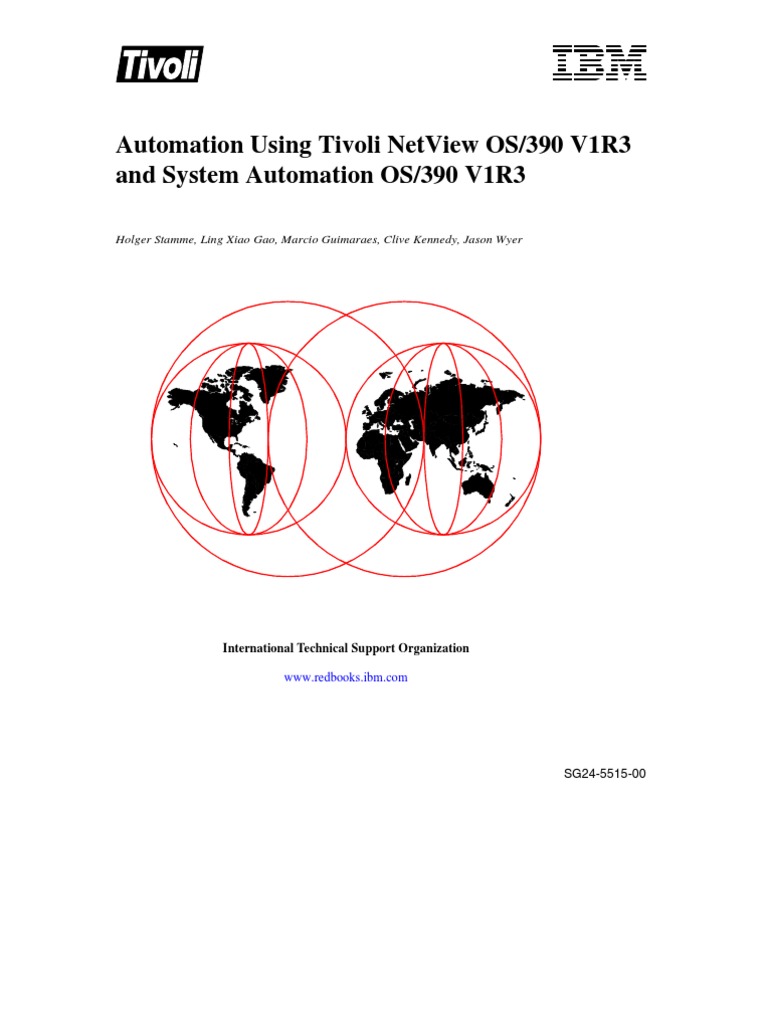 Automation Using Tivoli Netview Os 390 V1r3 And System Automation Os