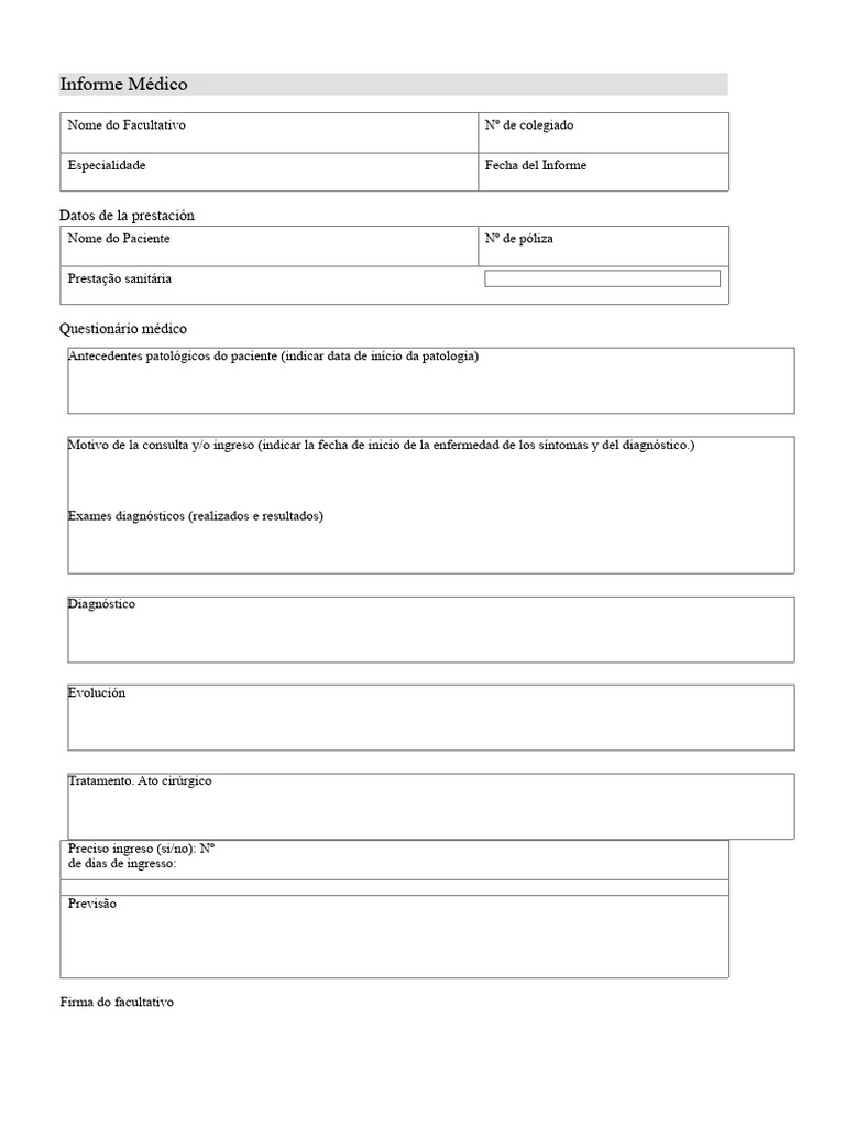 Modelo Word Relatório Médico | PDF