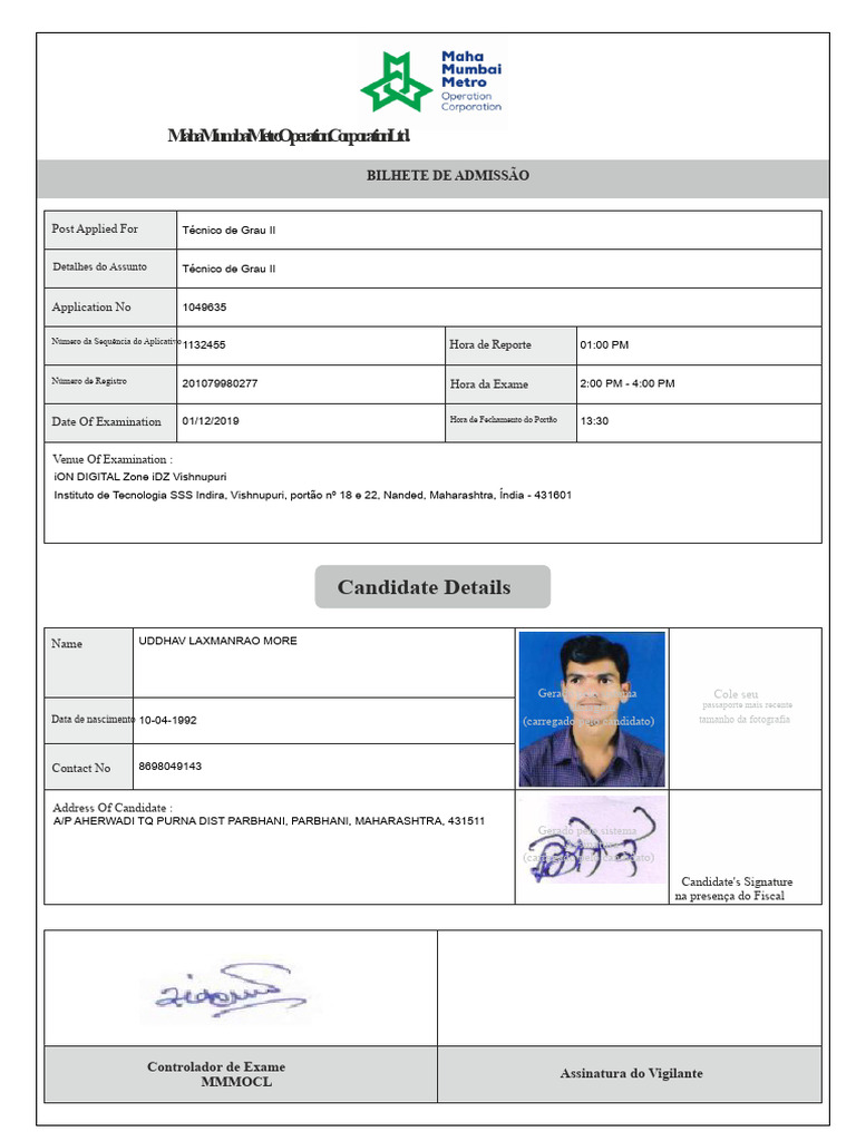 Instruções para Candidatos do MMMOCL | PDF | Recrutamento