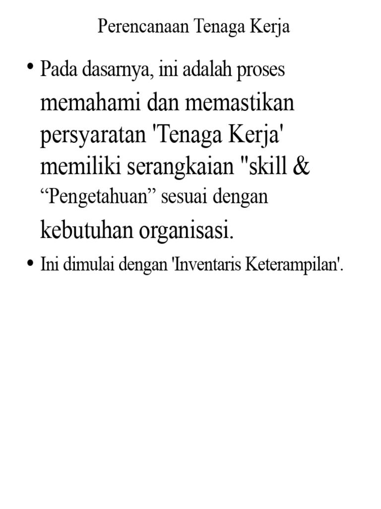 Perencanaan Tenaga Kerja Di Rumah Sakit | PDF
