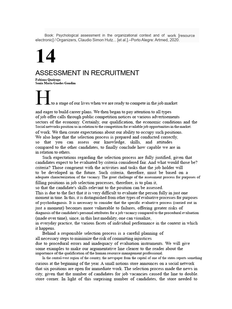 Effective Recruitment Assessment Strategies | PDF | Recruitment ...