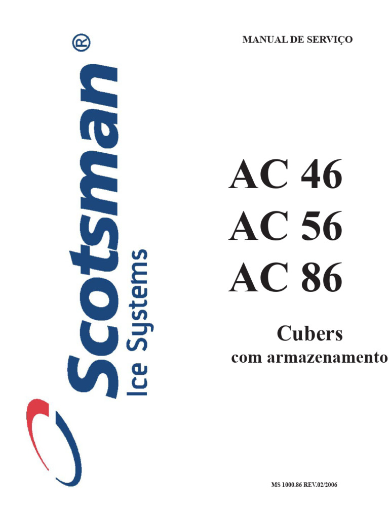 Manual de Serviço para Cubers AC 46, 56 e 86 | PDF | Refrigeração ...
