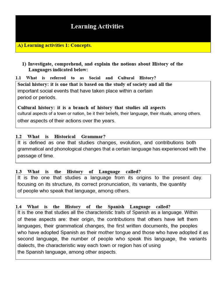 History and Evolution of the Spanish Language | PDF | Spanish Language ...