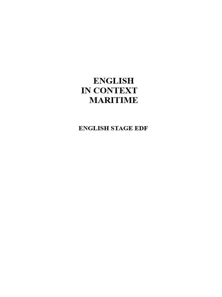 English in A Maritime Context | PDF | English Language | Plural