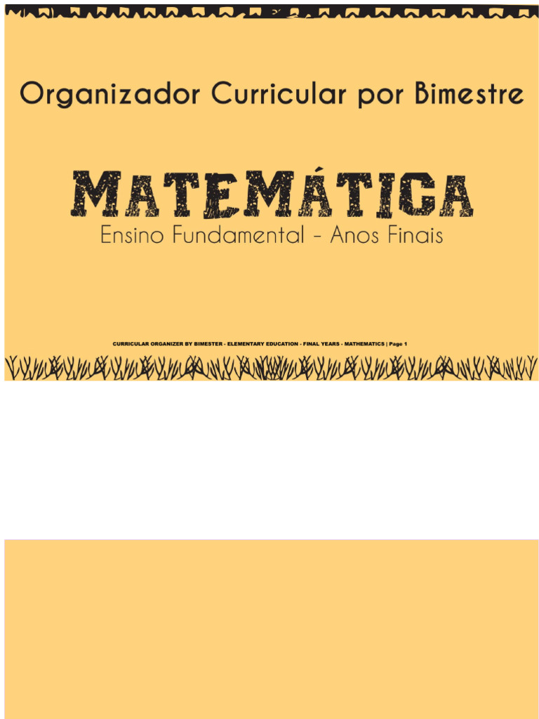 Mathematics - Final Years - Curriculum Organizer by Semester | PDF | Numbers | Symmetry