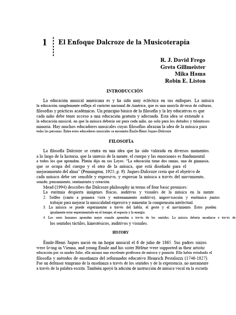Dalcroze PDF | PDF | Ritmo | Aprendizaje