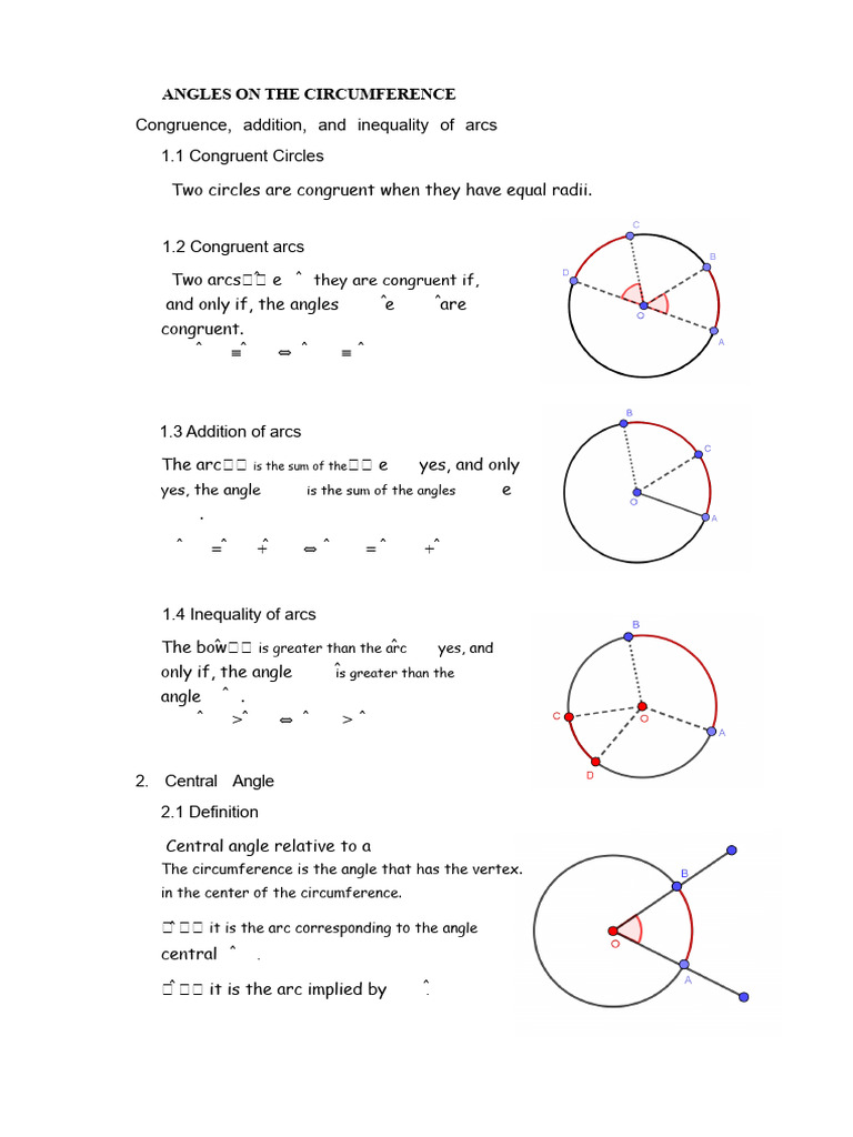 Angles in The Circle | PDF | Angle | Circle