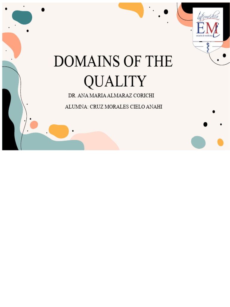 Domains of Quality in Health Care | PDF | Medicine | Social Programs