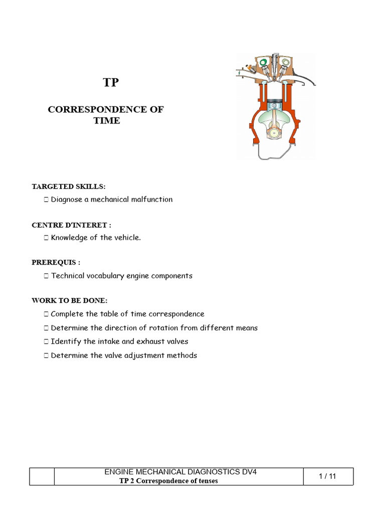 10078-2-Tp-Time Correspondence | PDF | Engines | Internal Combustion Engine