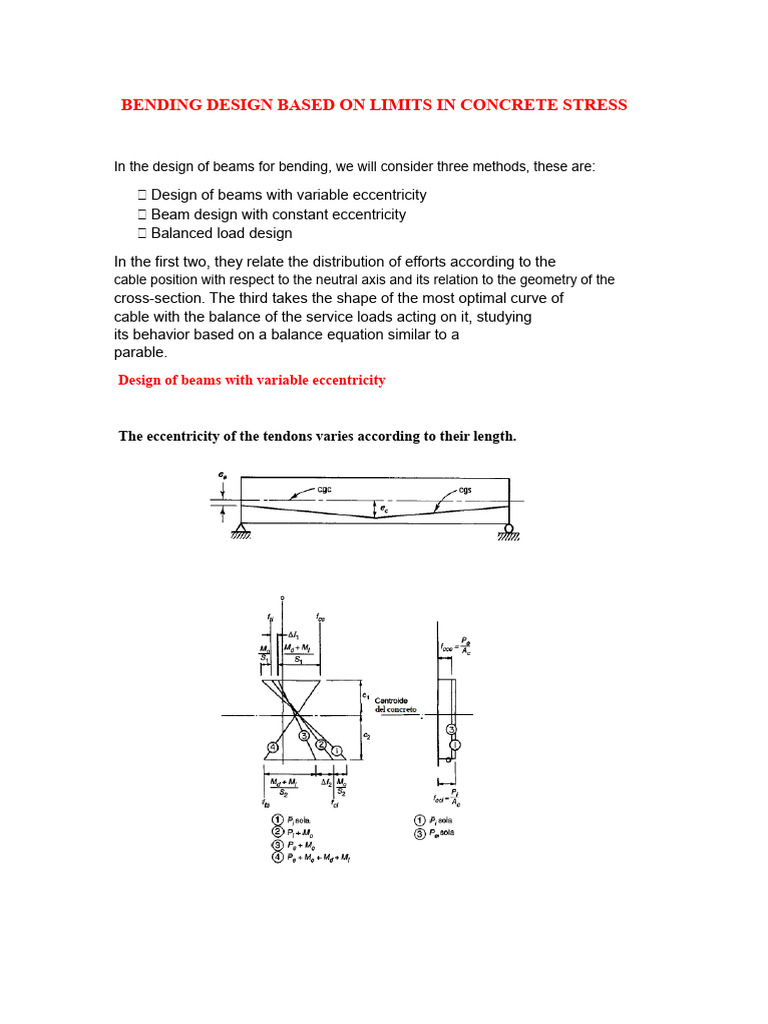 Bending Design. Variable Eccentricity | PDF | Beam (Structure) | Bending