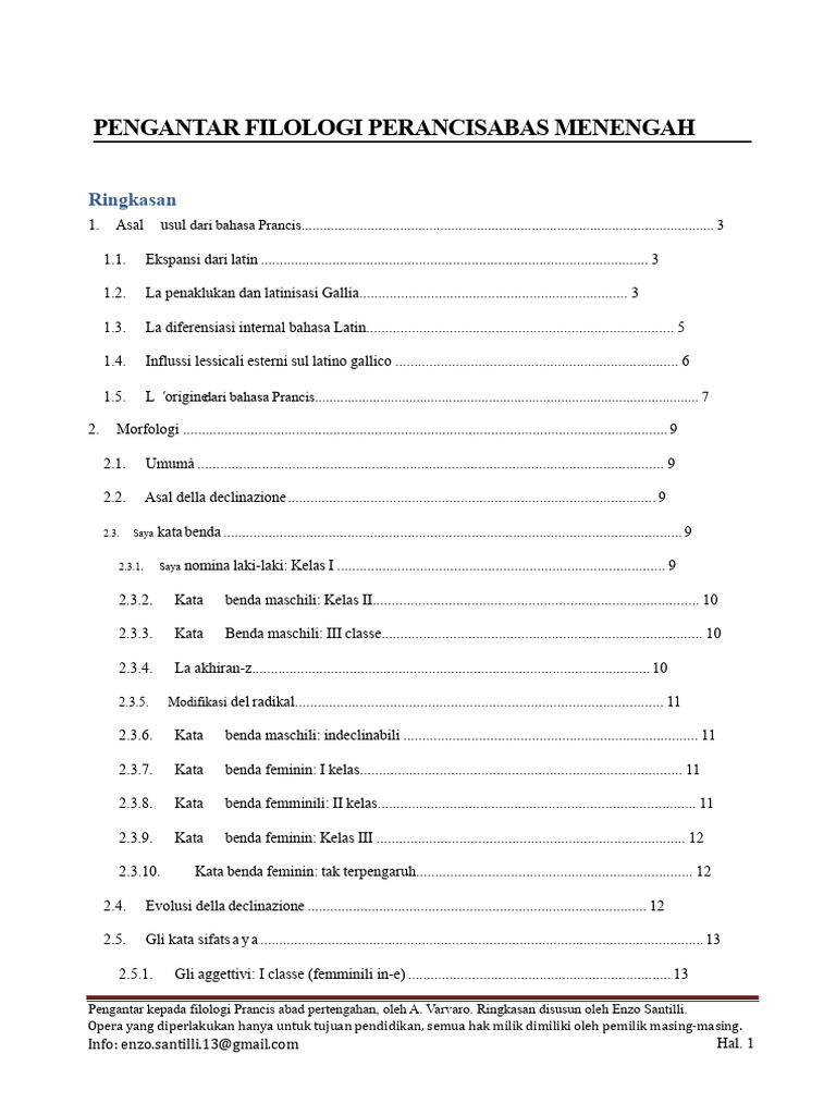Alberto Varvaro - Pengantar Filologi Prancis Abad Pertengahan | PDF