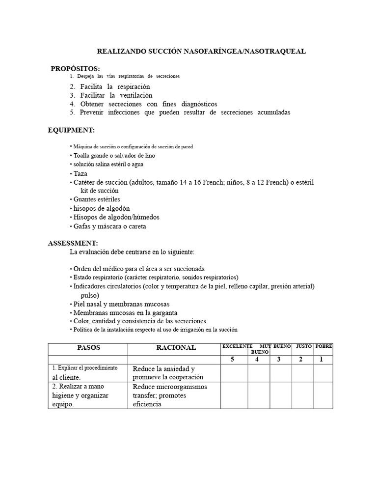 REALIZANDO SUCCIÓN NASOFARÍNGEA y NASOTRAQUEAL | PDF | Sistema respiratorio