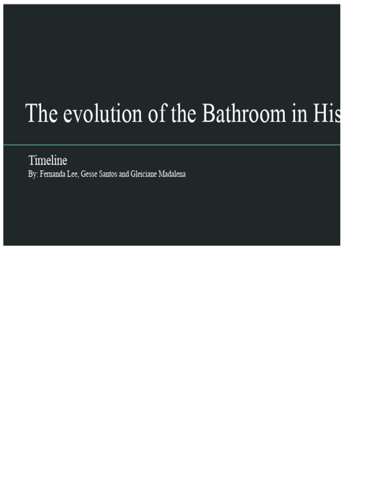 Timeline - The Evolution of The Bathroom in History - Fernanda, Gesse ...