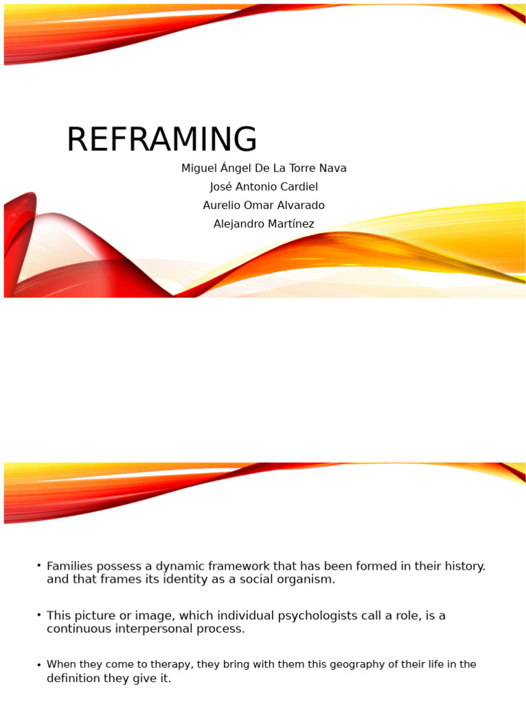 Reframing Techniques | PDF | Psychotherapy | Cognitive Science