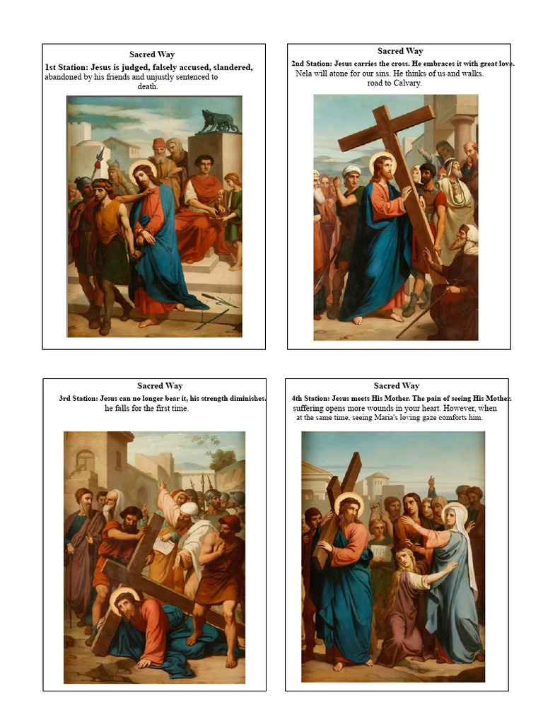 Flash Cards Via Sacra | PDF | Jesus | Stations Of The Cross