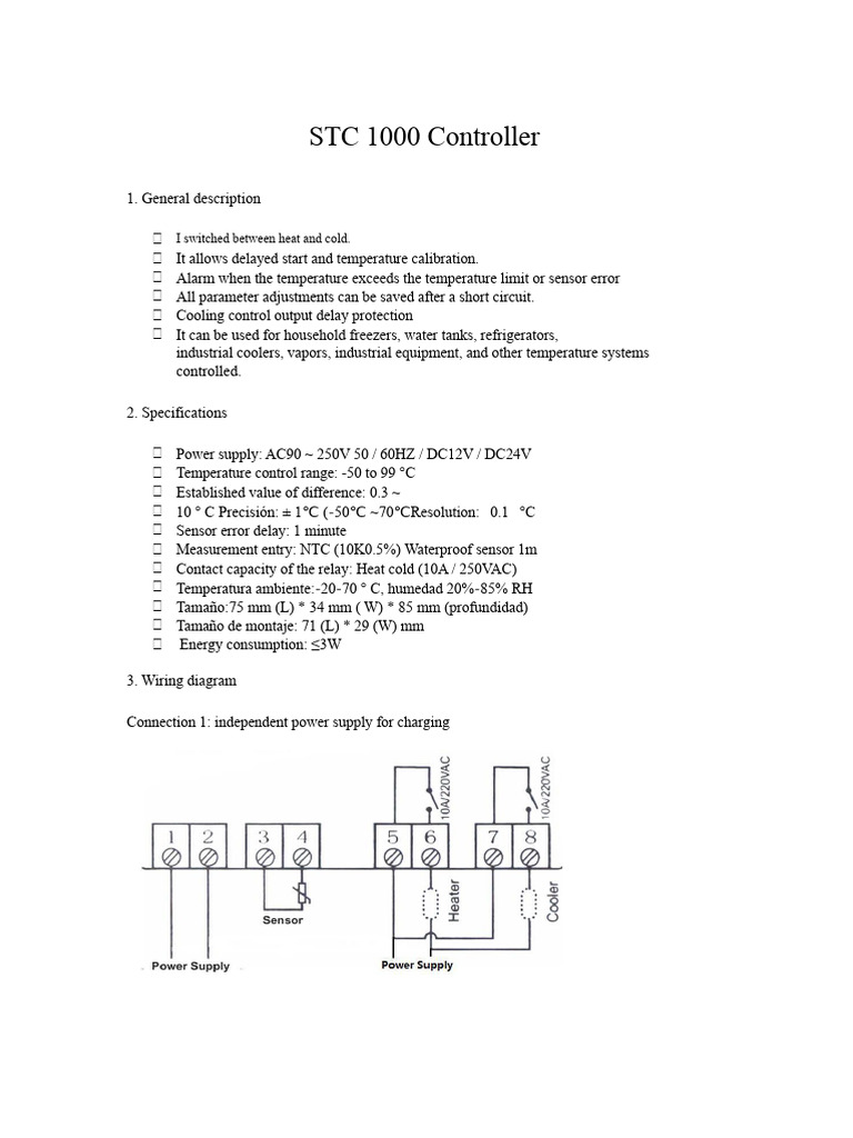 STC 1000 controller ESP000 | PDF | Refrigerator | Heat