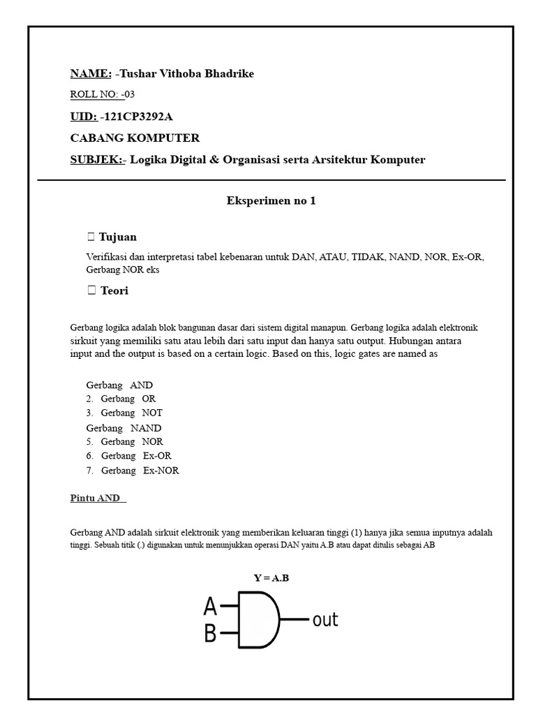 DLCA_Praktis NO 1 | PDF