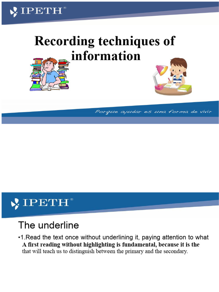 Effective Information Recording Techniques | PDF | Concept | Word