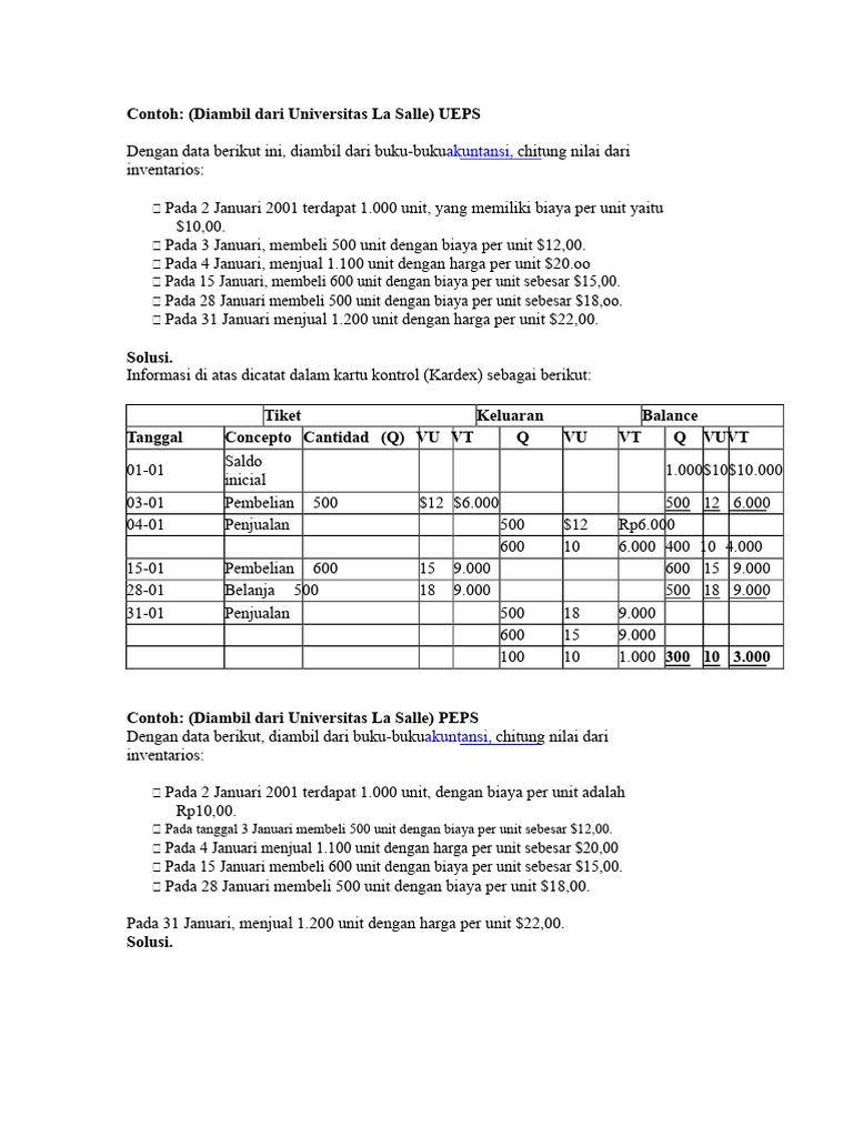 Contoh Peps Dan Ueps | PDF