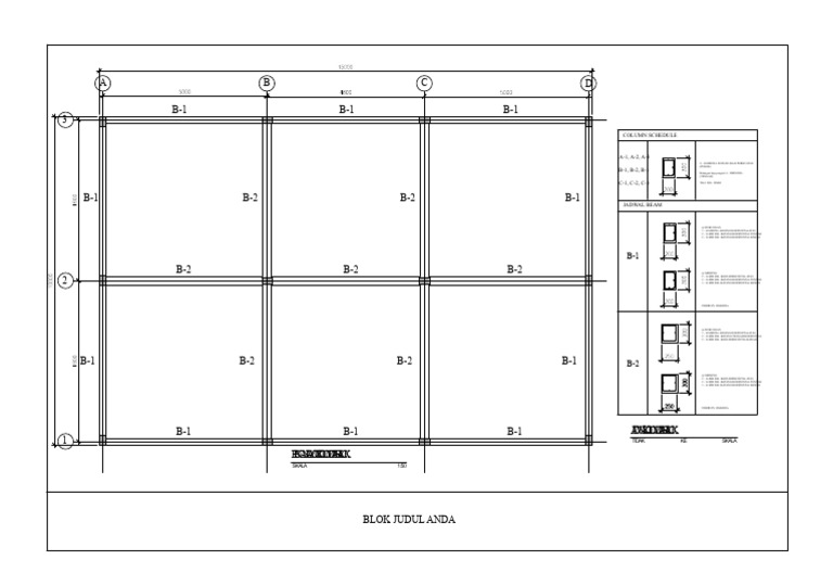 Rencana Tata Letak Balok dan Kolom | PDF