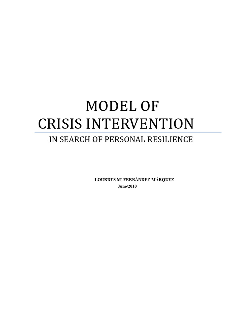 Crisis Intervention Model | PDF | Psychological Resilience ...