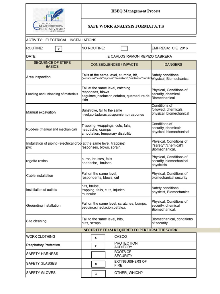 Electric ATS | PDF | Personal Protective Equipment | Working Conditions