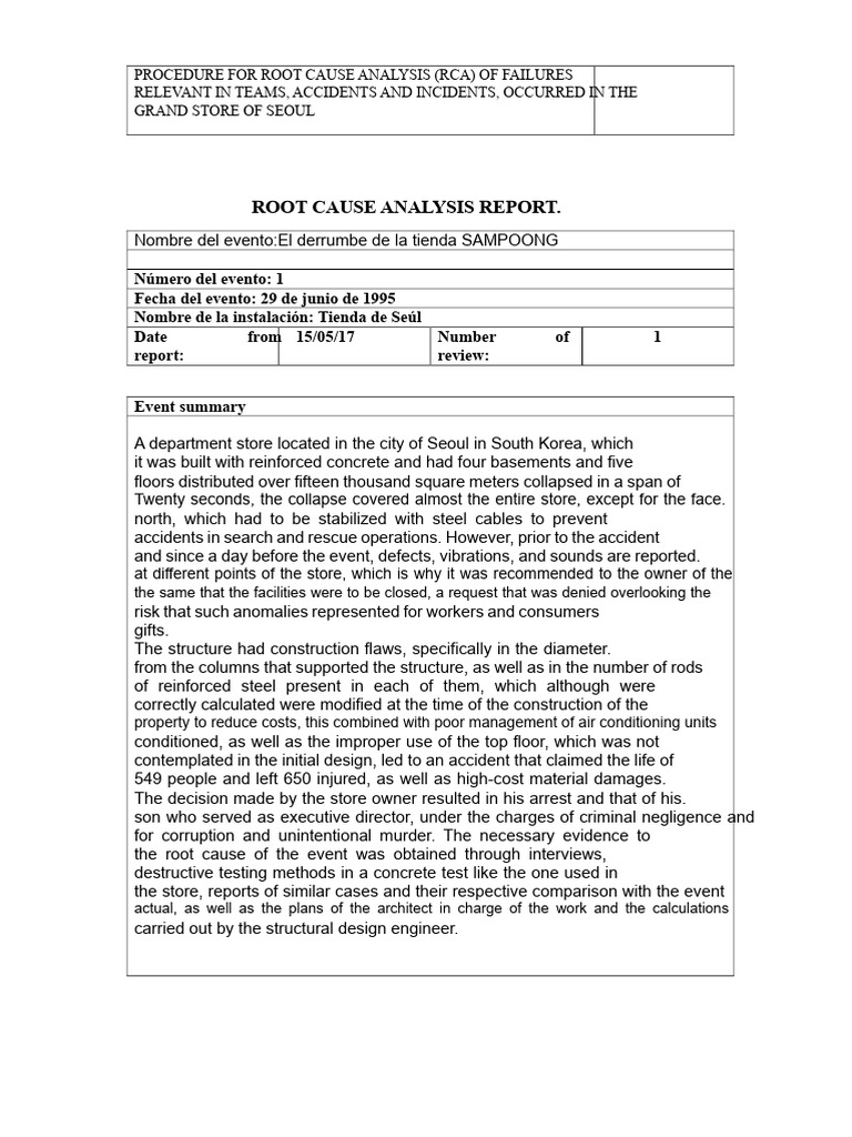 Root Cause Analysis Report 743 1 | PDF
