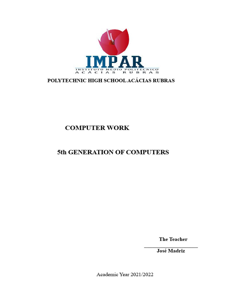 Fifth Generation Computer Overview | PDF | Operating System ...