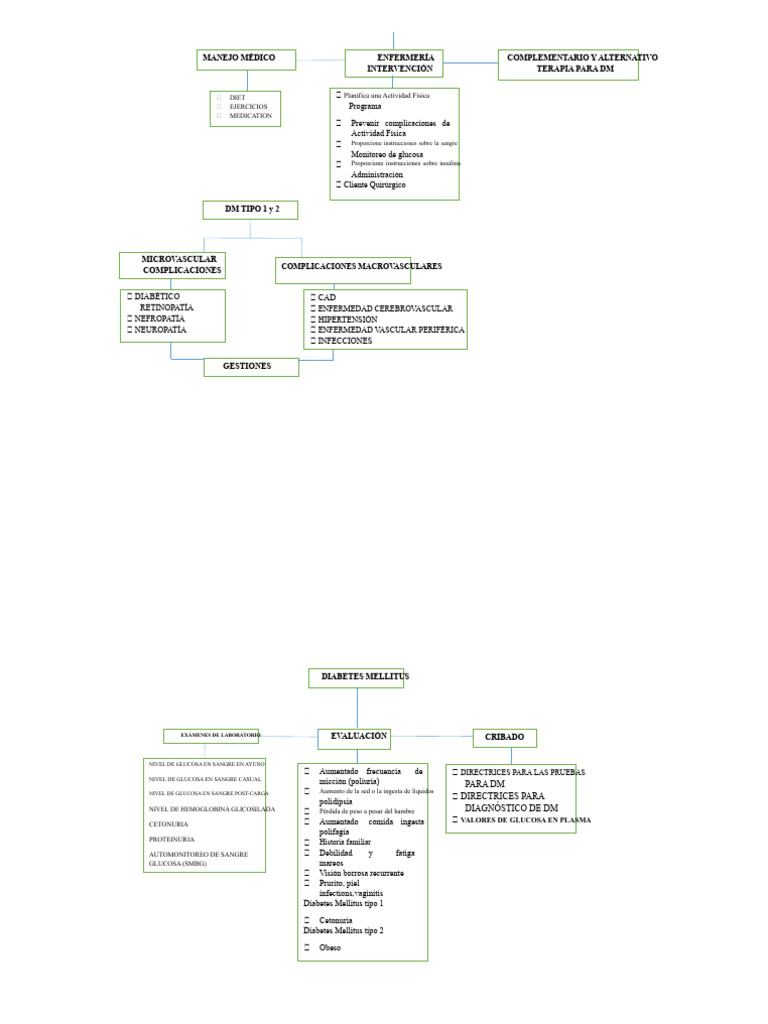 Mapa Conceptual de Diabetes Mellitus | PDF | Diabetes | Medicina