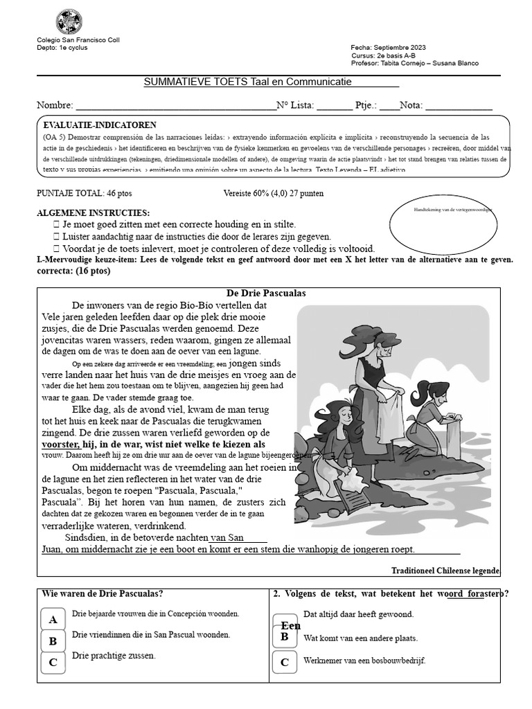 Taaltest LEYENDA Gecorrigeerd | PDF