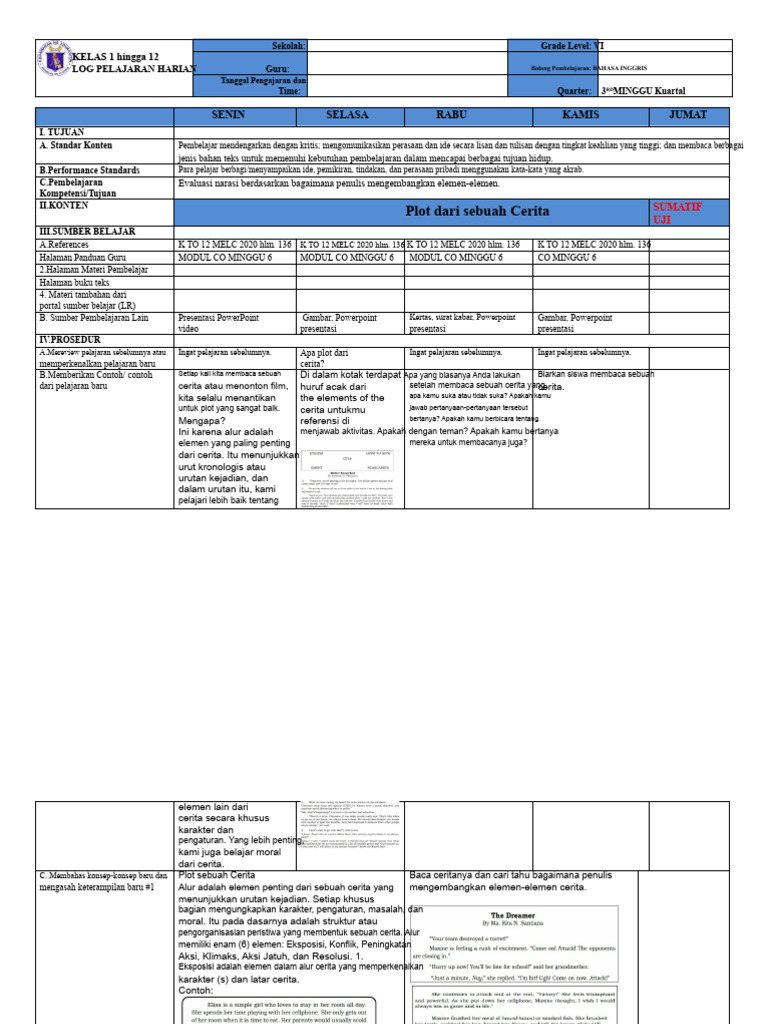 DLL_BAHASA INGGRIS-6_Q3_W6 | PDF