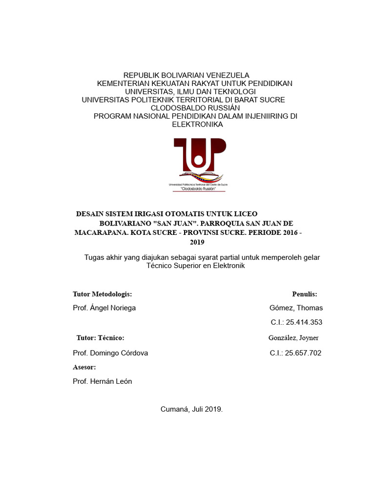 sistem irigasi uptos | PDF