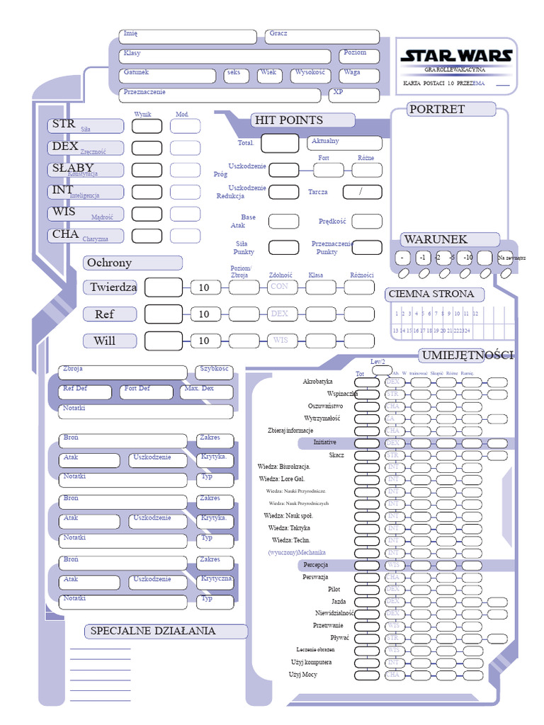 Karta postaci Ema z Sagi Gwiezdnych Wojen 1.0 | PDF