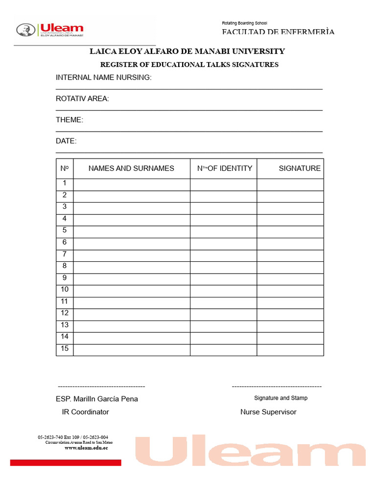 SIGNATURE RECORDS OF EDUCATIONAL TALKS | PDF