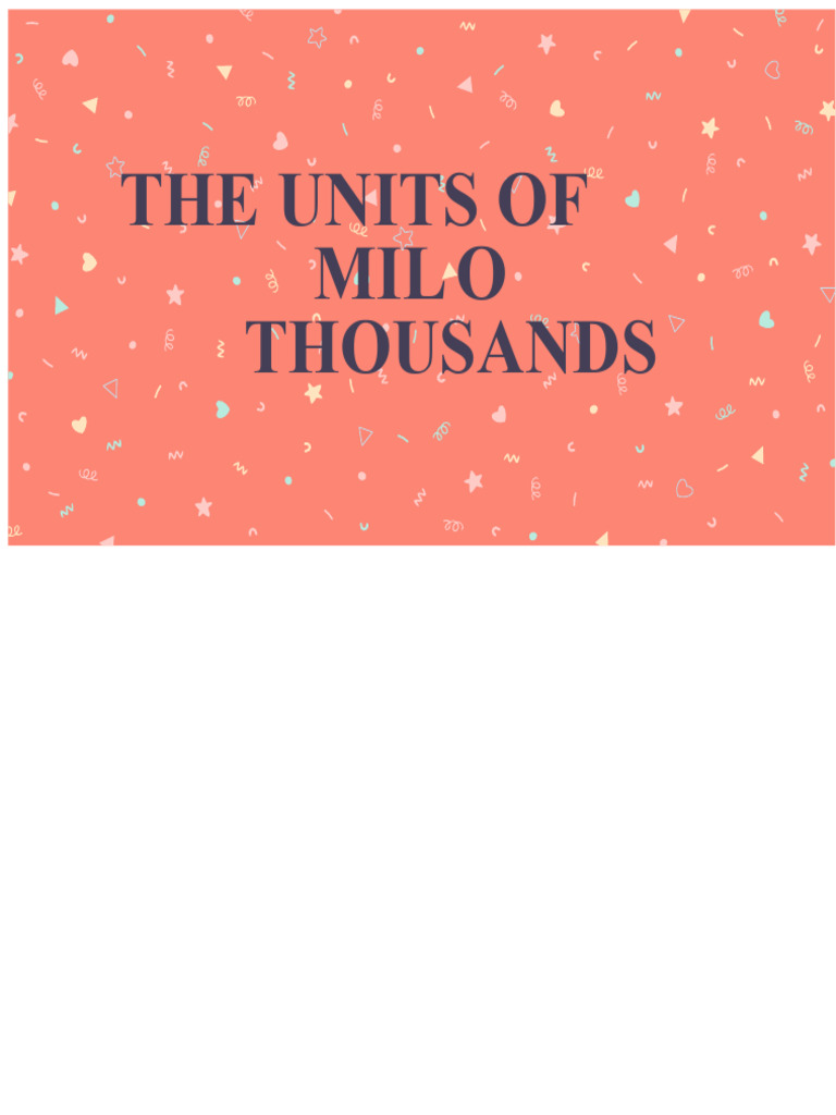 Understanding Thousands and Units Breakdown | PDF