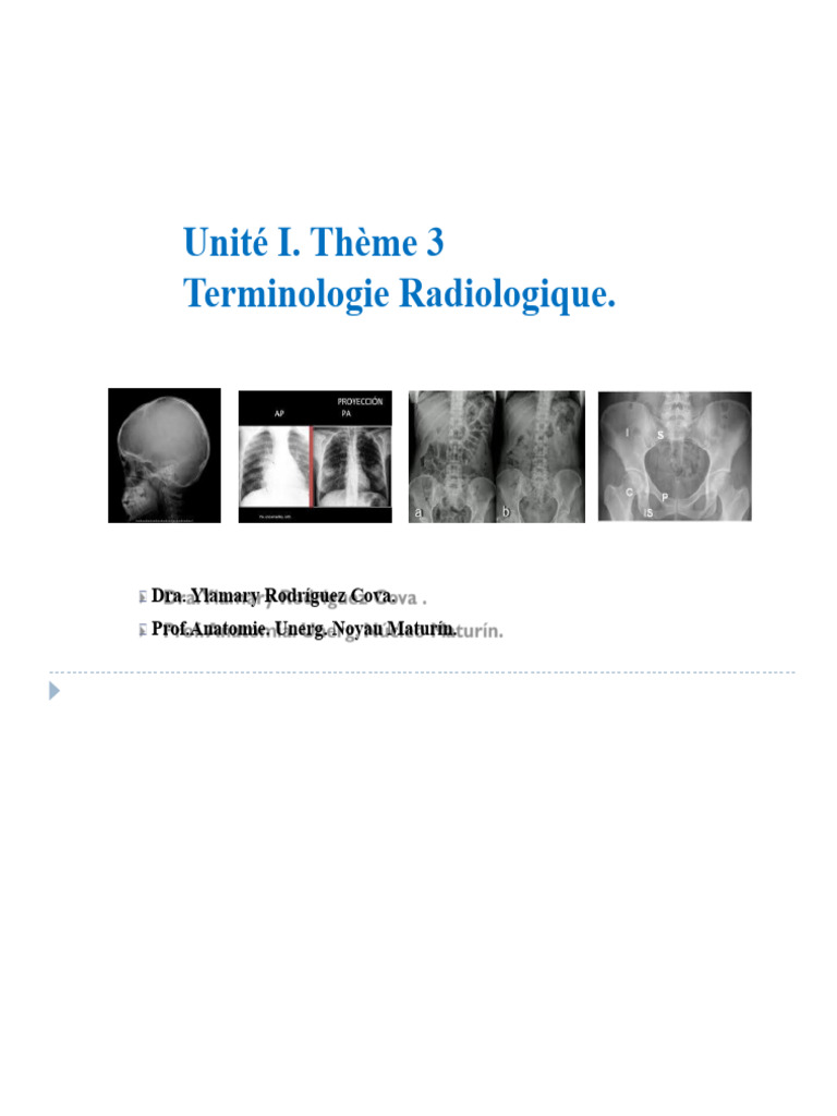 Terminologie et applications des rayons X | PDF | Radiographie | Rayon X