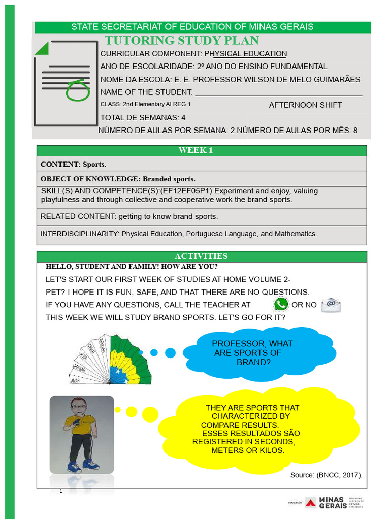 Physical Education - 2ND Year of Elementary School - Volume 2 PDF | PDF ...