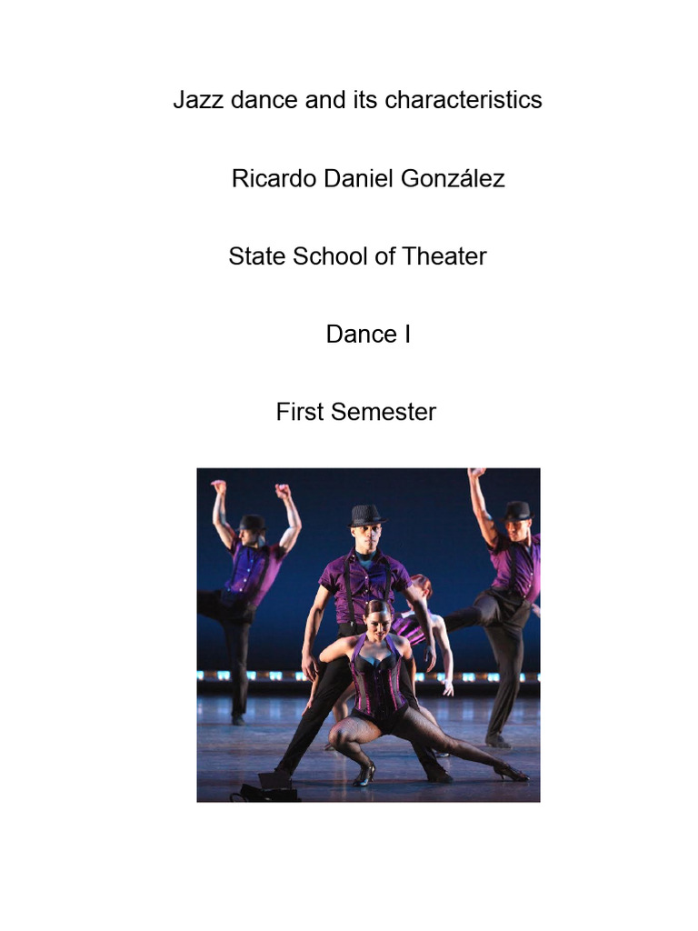 Characteristics of Jazz Dance | PDF | Dances | Choreography